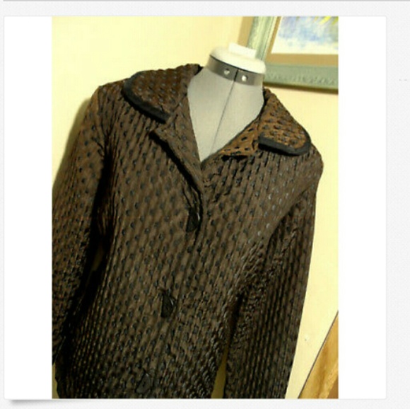 Focus | Jackets & Coats | Focus Puffy Blazer S Brown Button Up Jacket ...